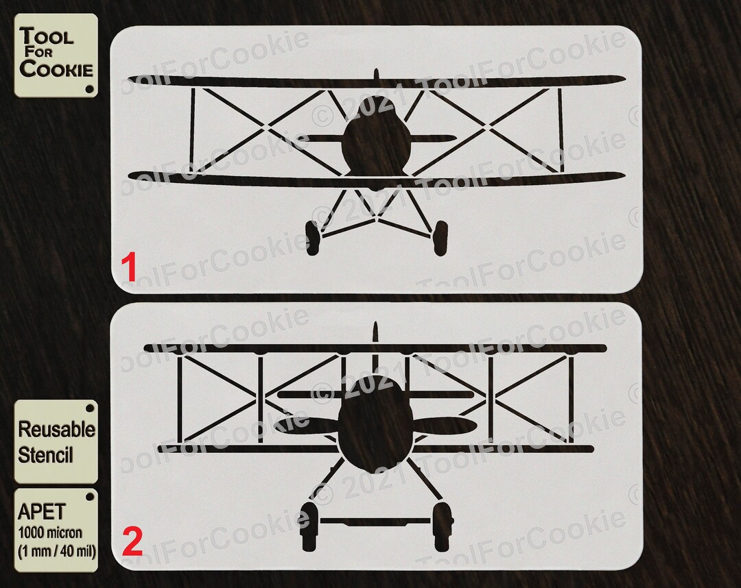 Biplane Stencil, Airplane Stencil - Etsy