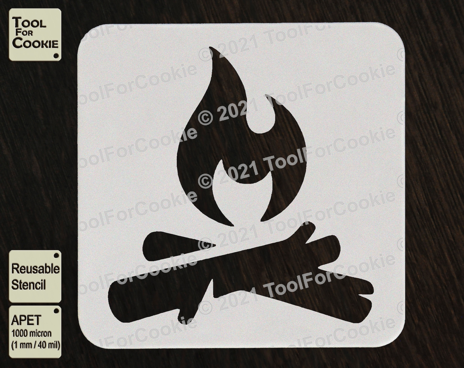 Bonfire Stencil Camp Fire Stencil - Etsy UK