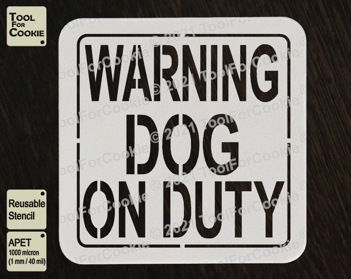 Beware of Dog Stencil - Etsy