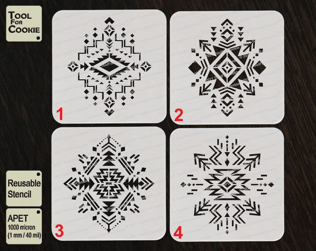 Tribal Aztec Art Stencil - Etsy