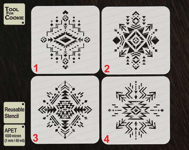 Tribal Aztec Art Stencil - Etsy