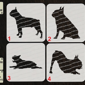 Boston Terrier Dog Stencil - Etsy