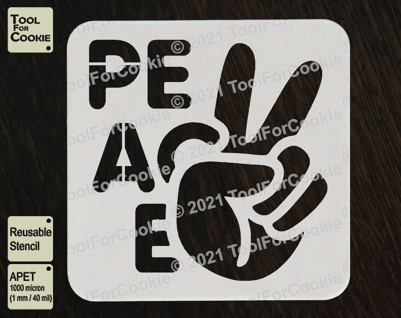 Peace Sign Stencil - Etsy