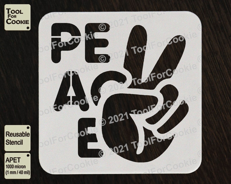 Peace Sign Stencil - Etsy