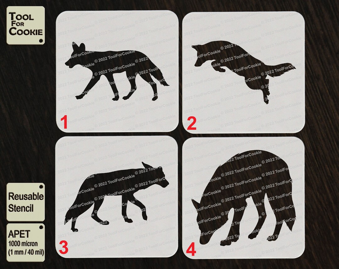 Coyote Stencil, Wolf Stencil - Etsy