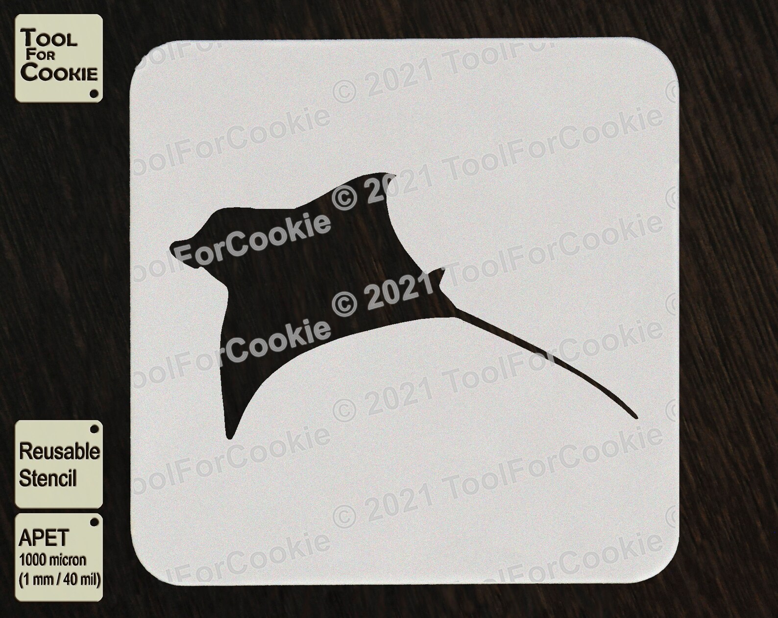 Devil Fish Stencil Devil Ray Stencil | Etsy