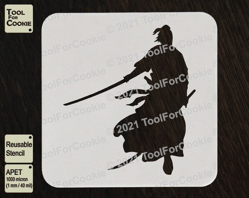 Samurai Warrior Stencil - Etsy