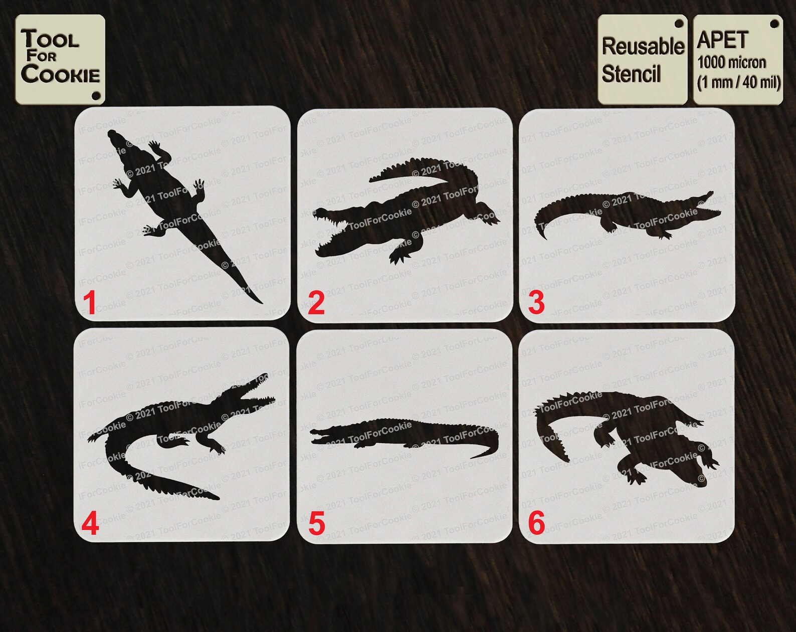 Crocodile Stencil Alligator Stencil Croc Stencil - Etsy