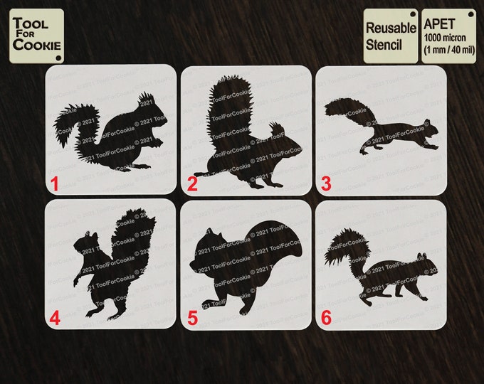 Squirrel Nut Stencil Reusable Squirrel Stencil Art Stencil DIY Craft ...