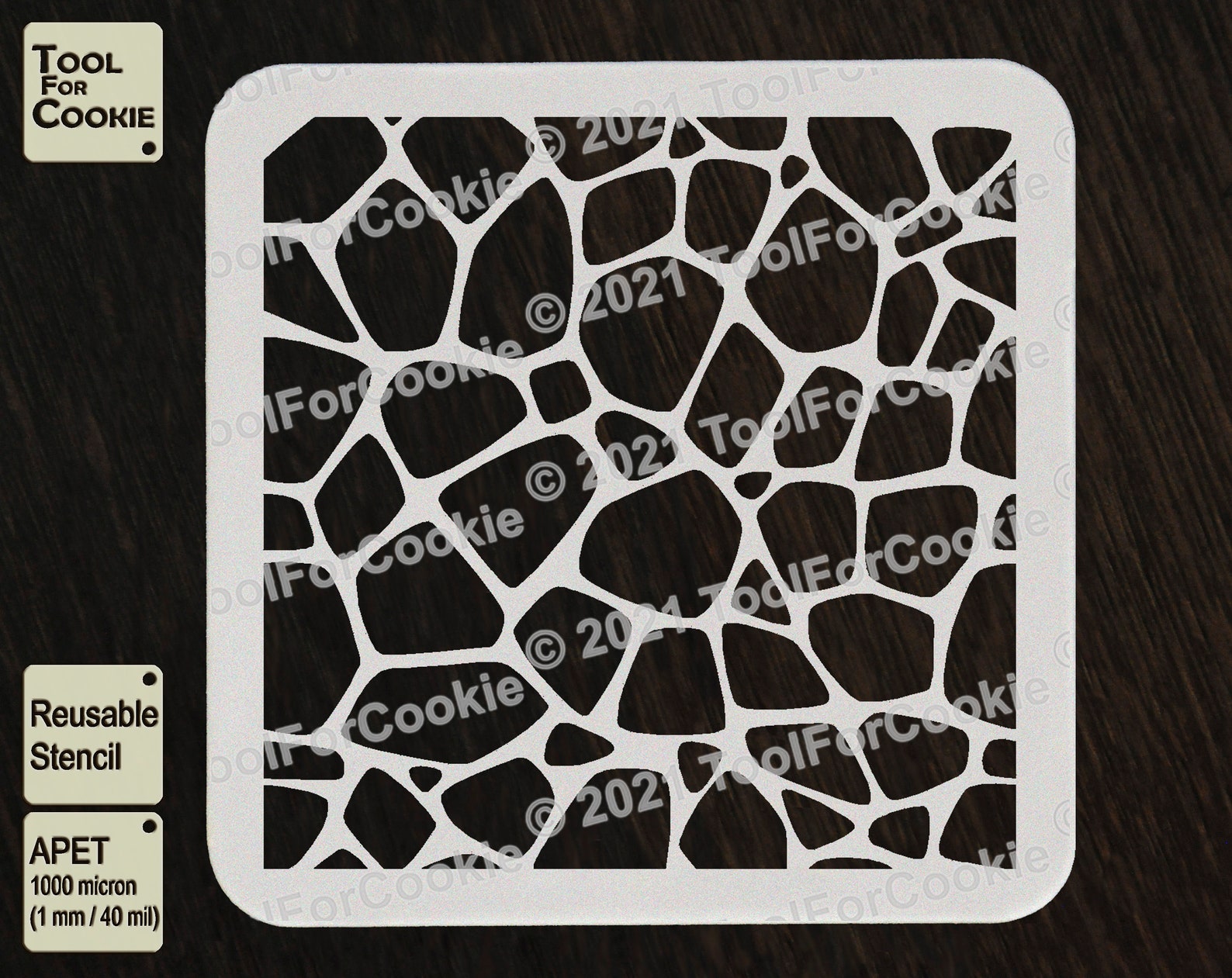 Stone Pattern Stencil - Etsy