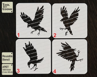 Raven Stencil - Etsy UK