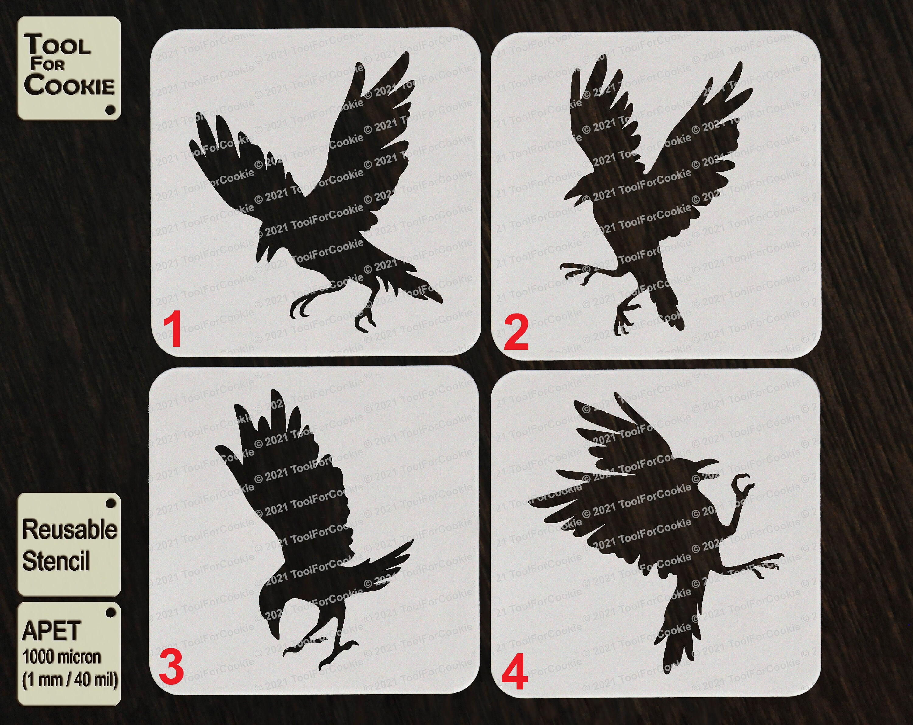 Raven Stencil - Etsy