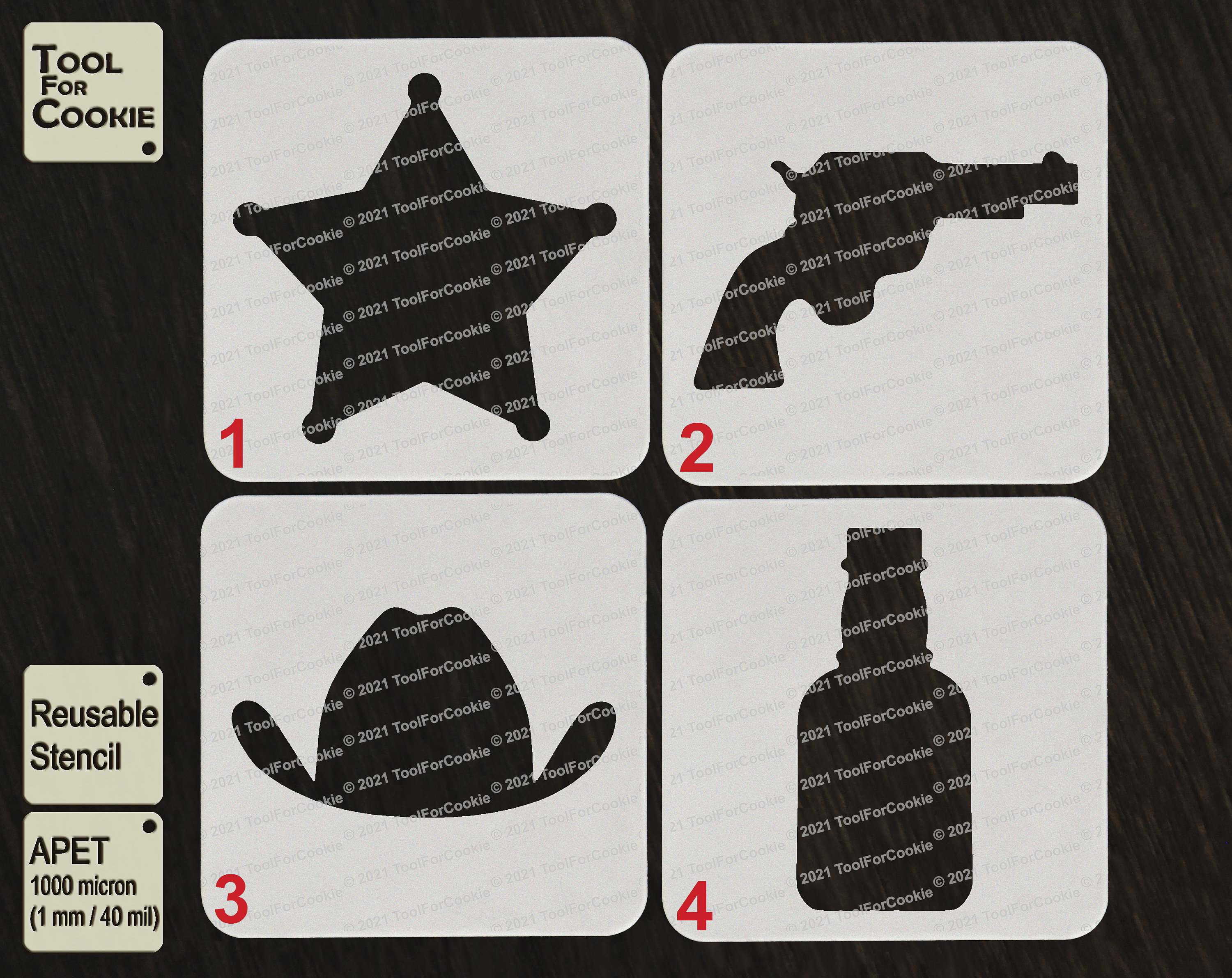 Western Gun Stencils