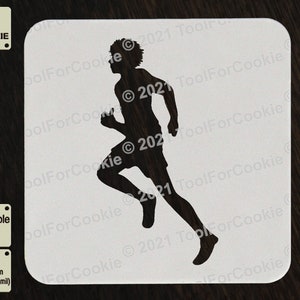 Athletes Stencil, Running Men Stencil - Etsy
