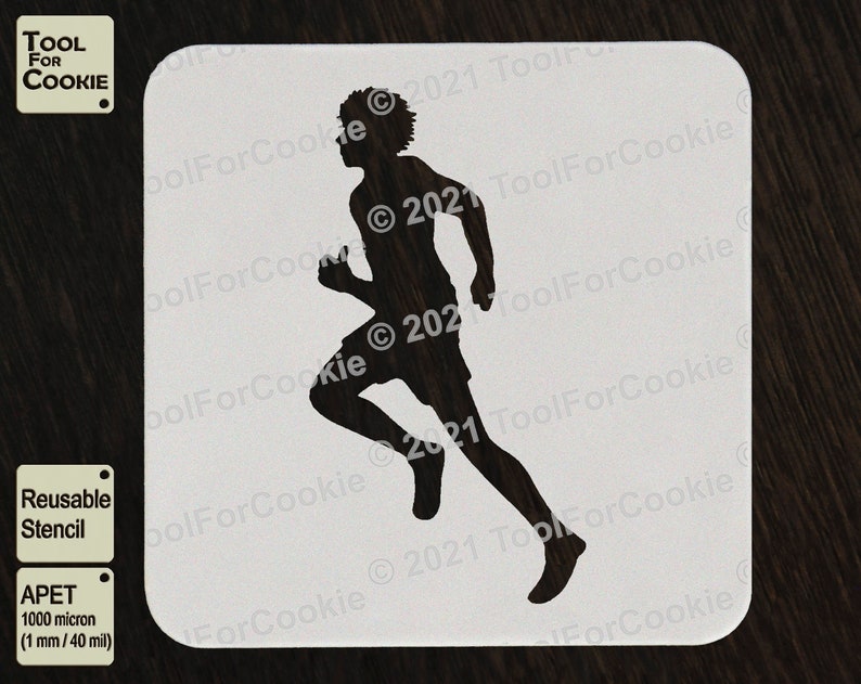 Athletes Stencil Running Men Stencil - Etsy