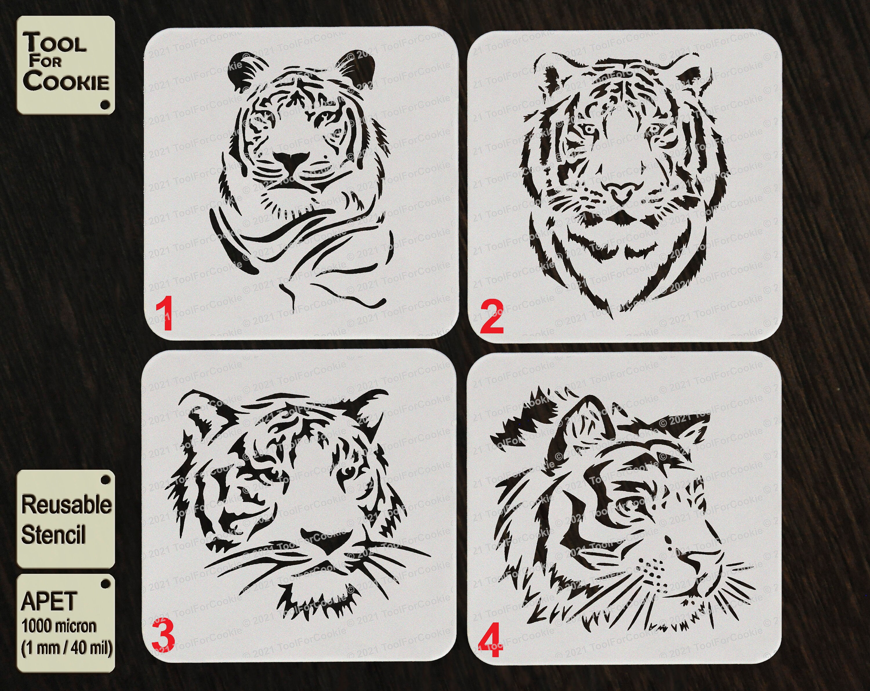 Tiger Stencil, Custom Stencil, Any Font, Any Design, Any Size, Stencils ...