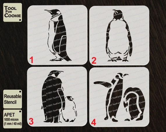 Emperor Penguin Stencil | Etsy