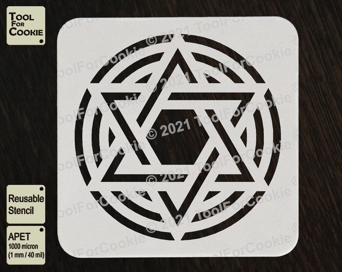 Star of David Stencil - Etsy