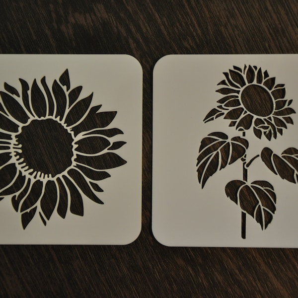 Large Sunflower Stencil - Etsy