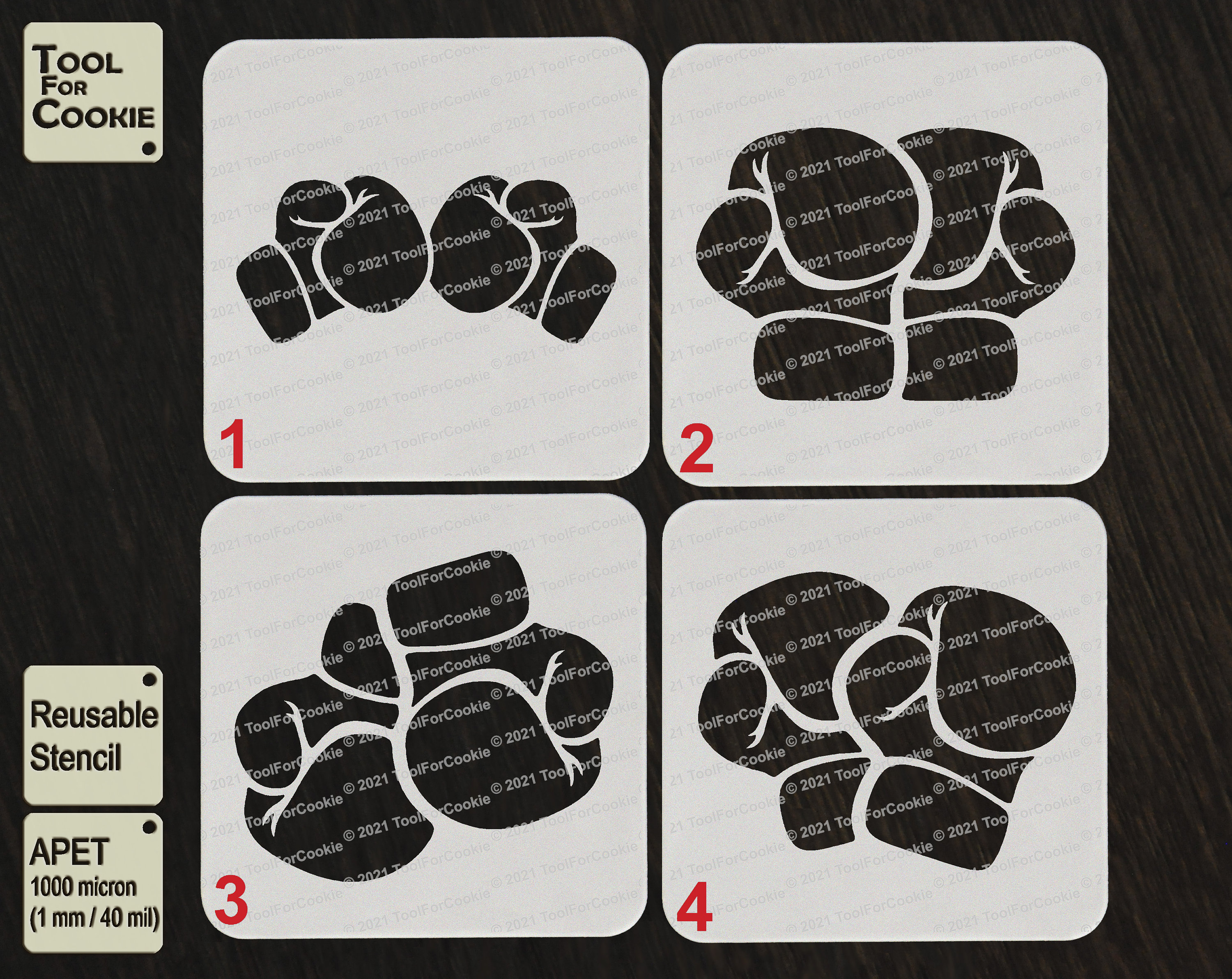 Boxing Gloves Stencil | Etsy