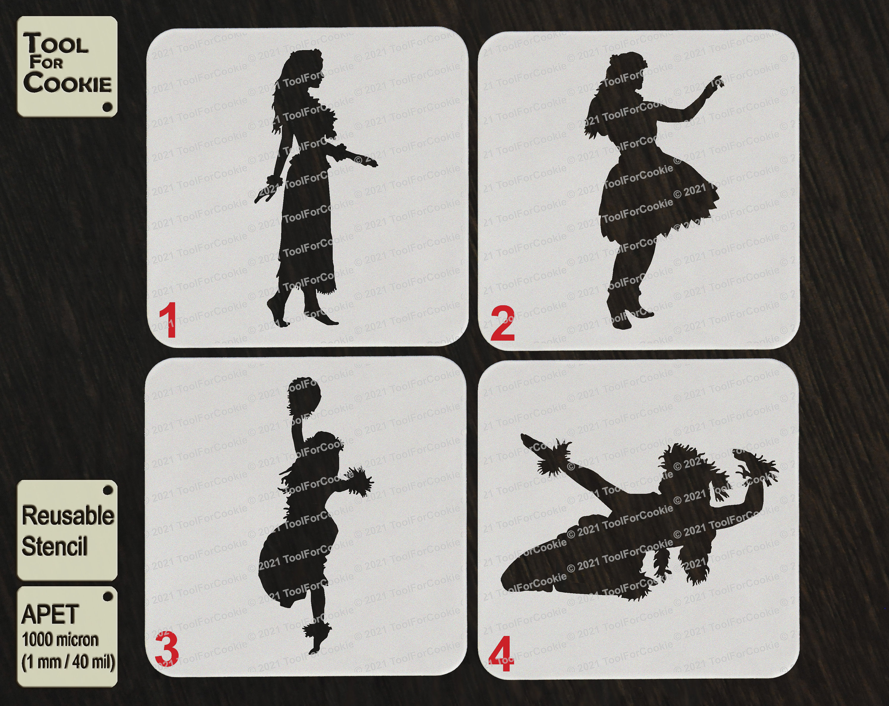 Hawaiian Hula Girl Stencil, Custom Stencil, Any Font, Any Design, Any ...