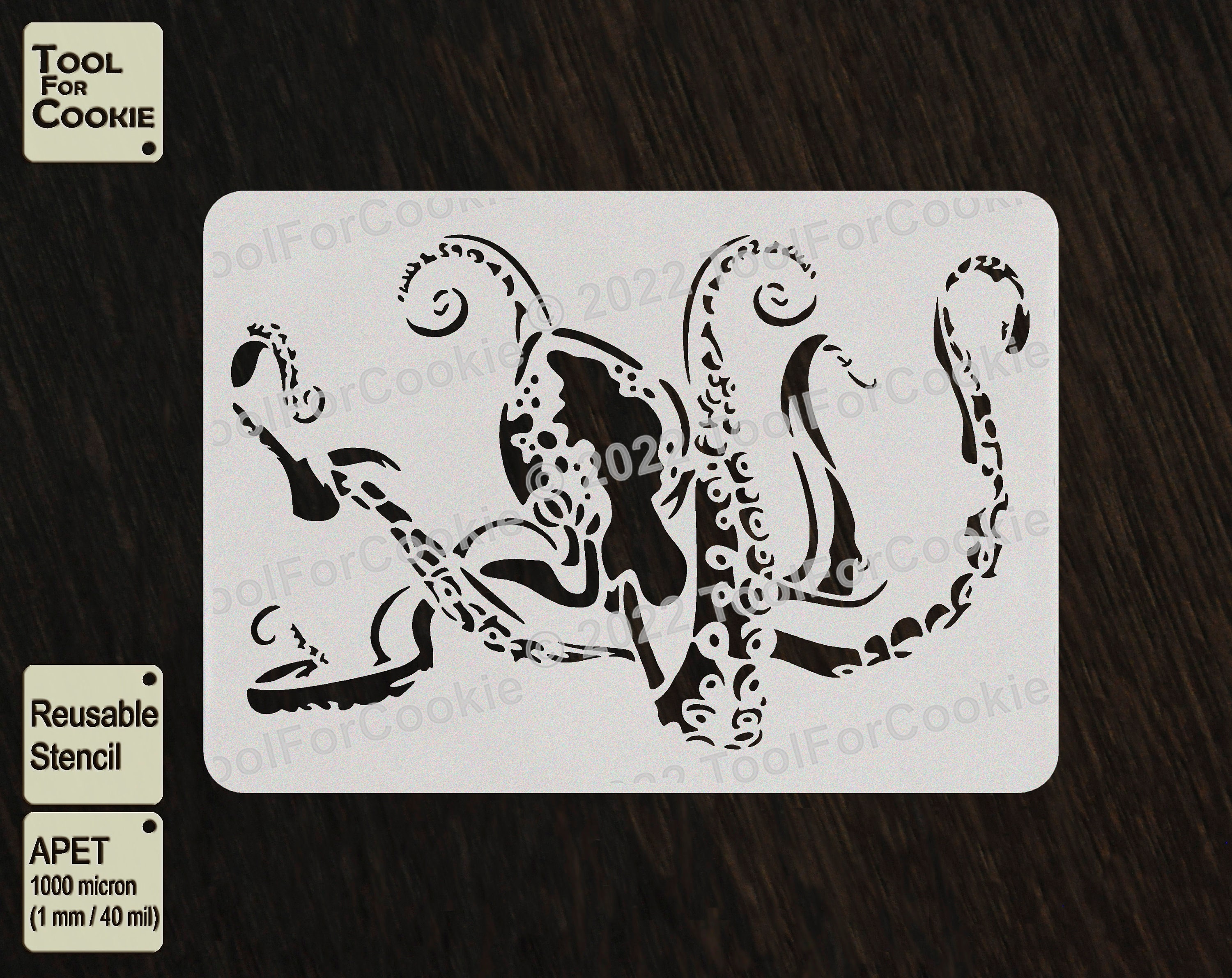 Octopus Stencil Fish Stencil Custom Stencil - Etsy