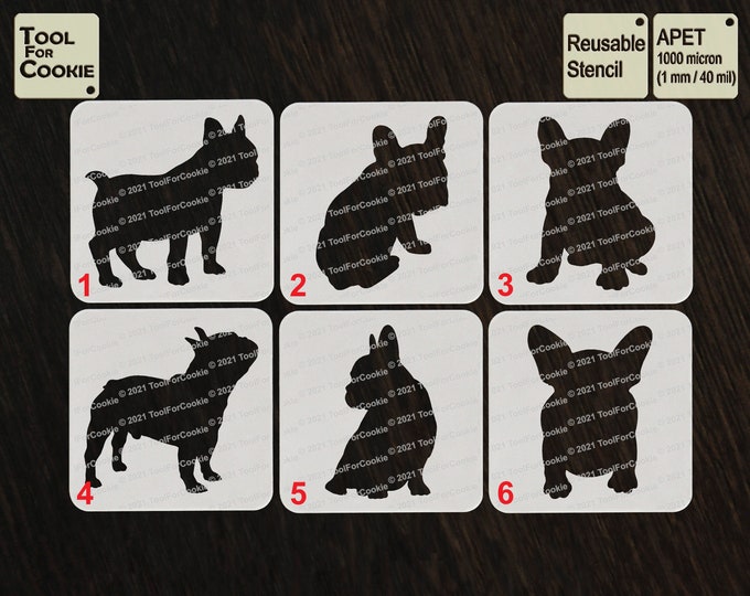 10 100 French Bulldog Dog Stencils for Etching on Glass Brilliant for ...