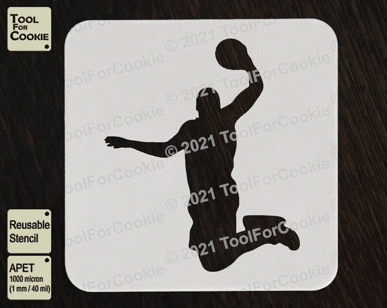 Basketball Player Stencil - Etsy