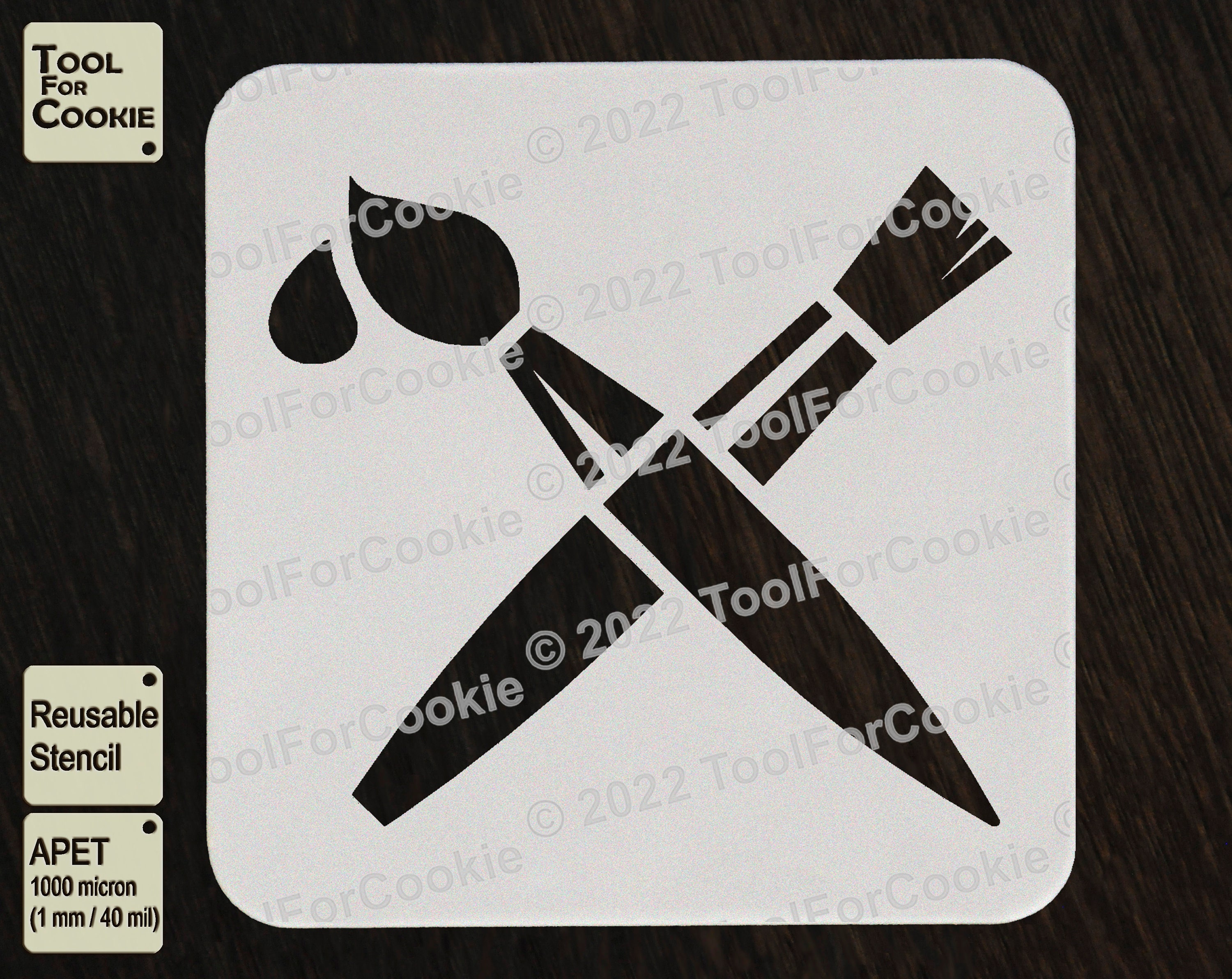 Brush Stencil - Etsy