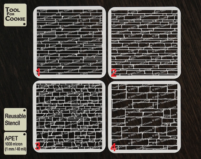 Stone Wall Pattern Stencil Select Size STCL1019 by Studior12 - Etsy Australia