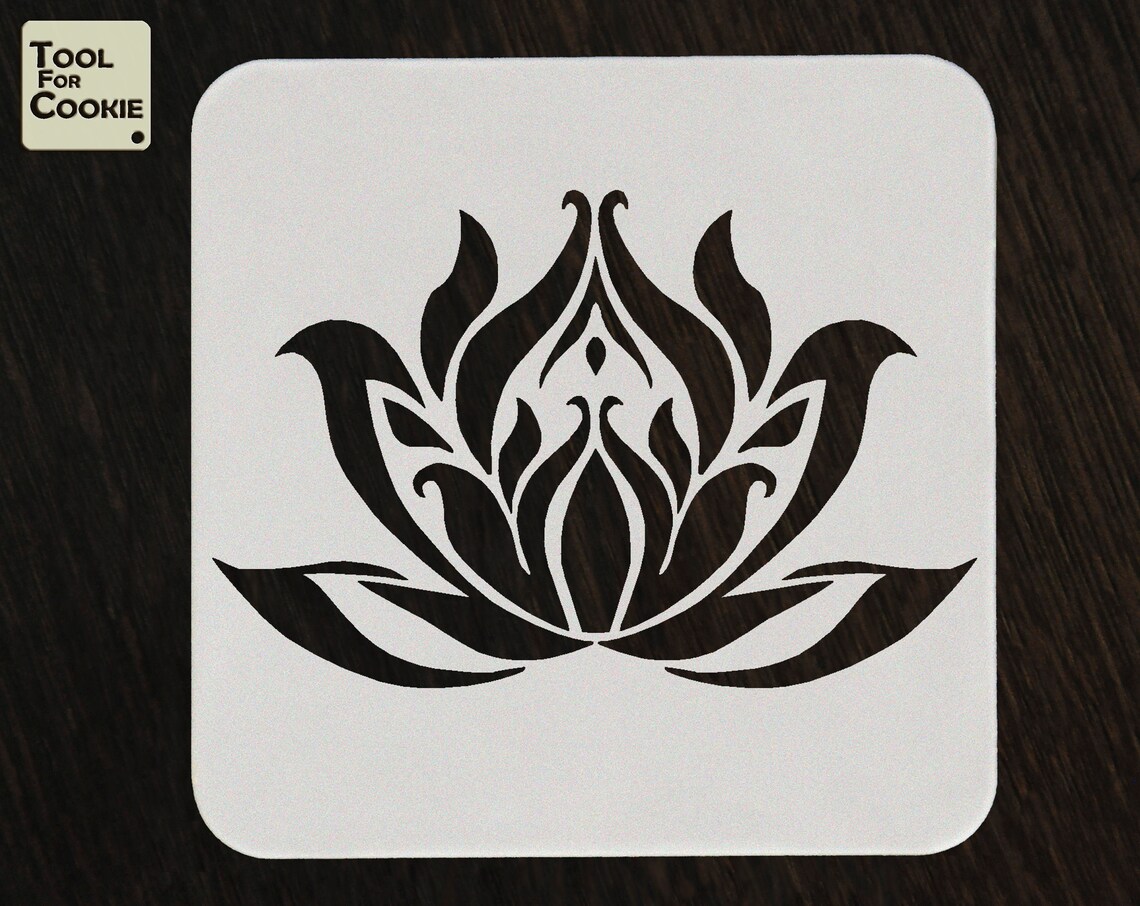 Lotus Flower Stencil Custom Stencil Flower stencil | Etsy