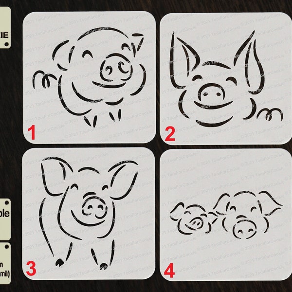 Pig Stencil - Etsy