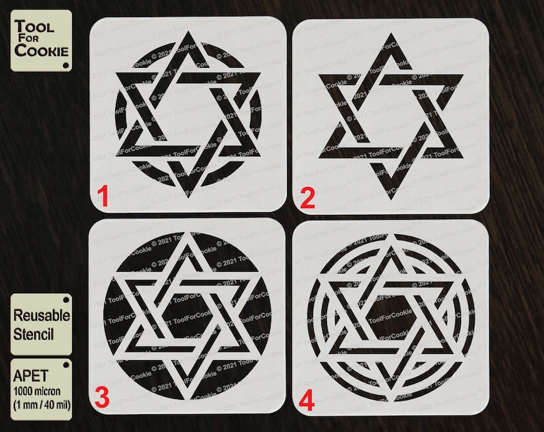 Star of David Stencil - Etsy
