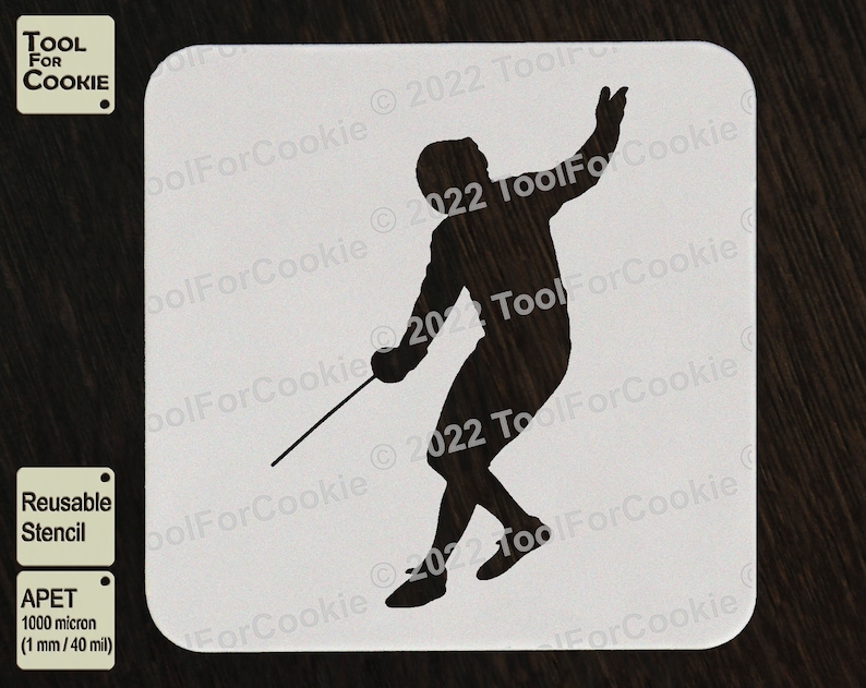 Fencing Stencil Swordplay Stencil Singlestick Stencil - Etsy