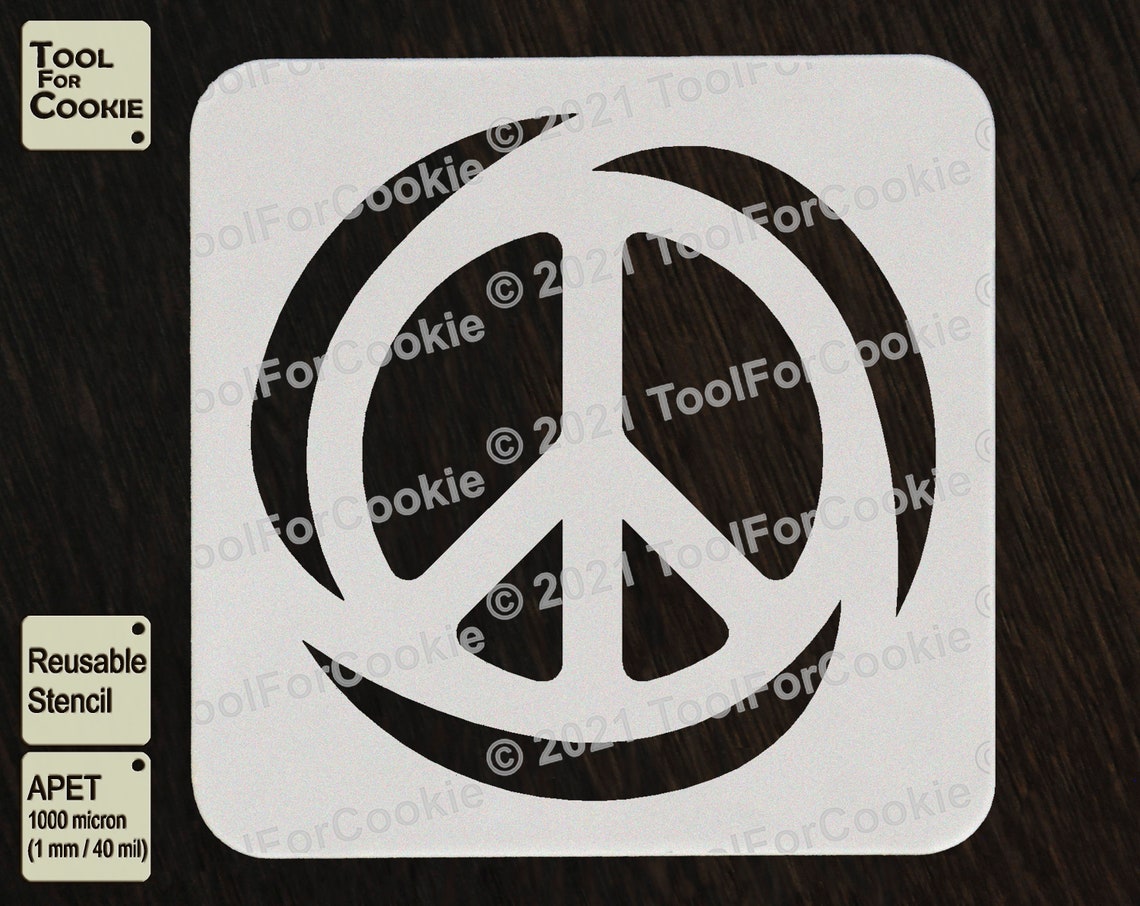 Peace Sign Stencil - Etsy