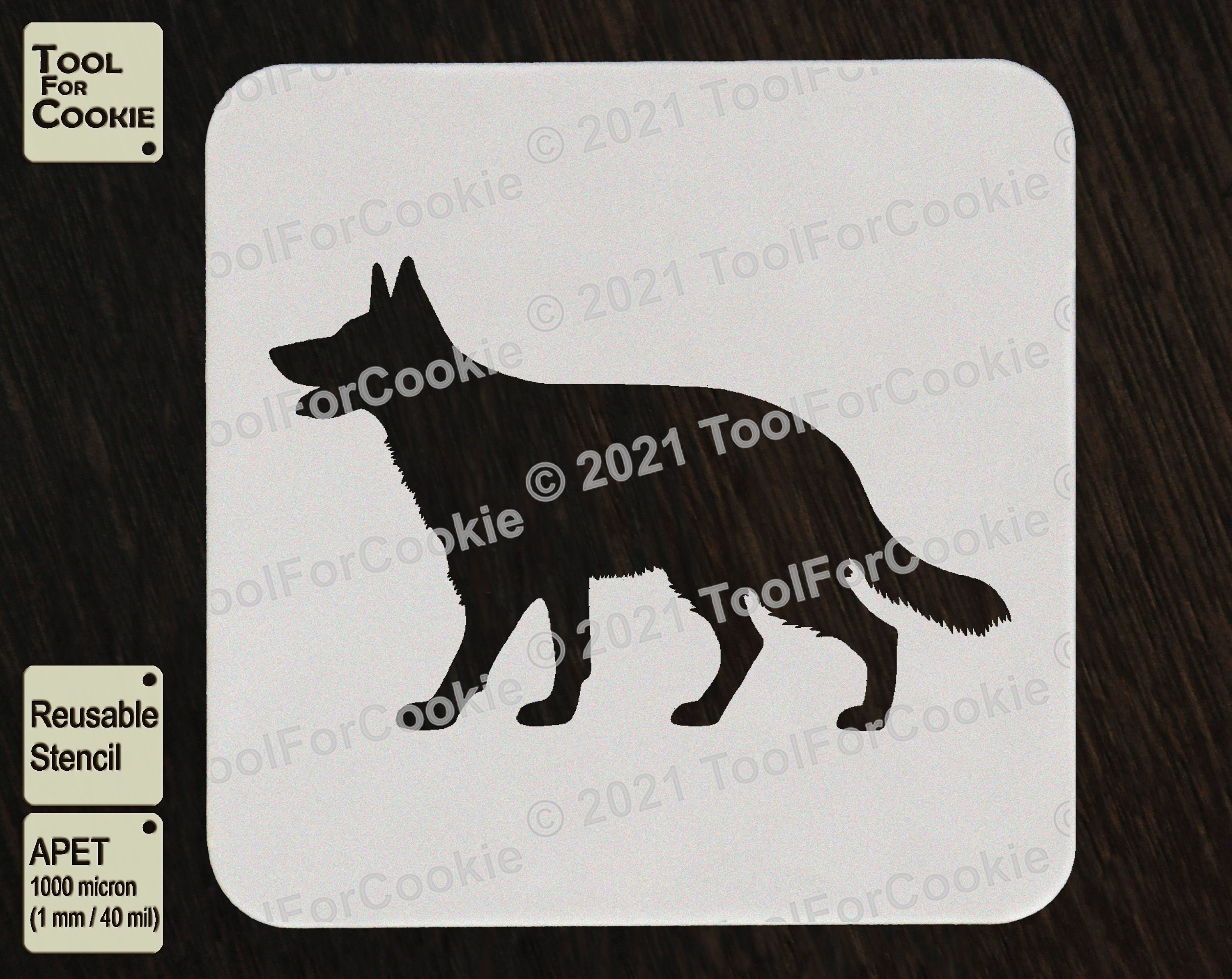 German Shepherd Stencil - Etsy