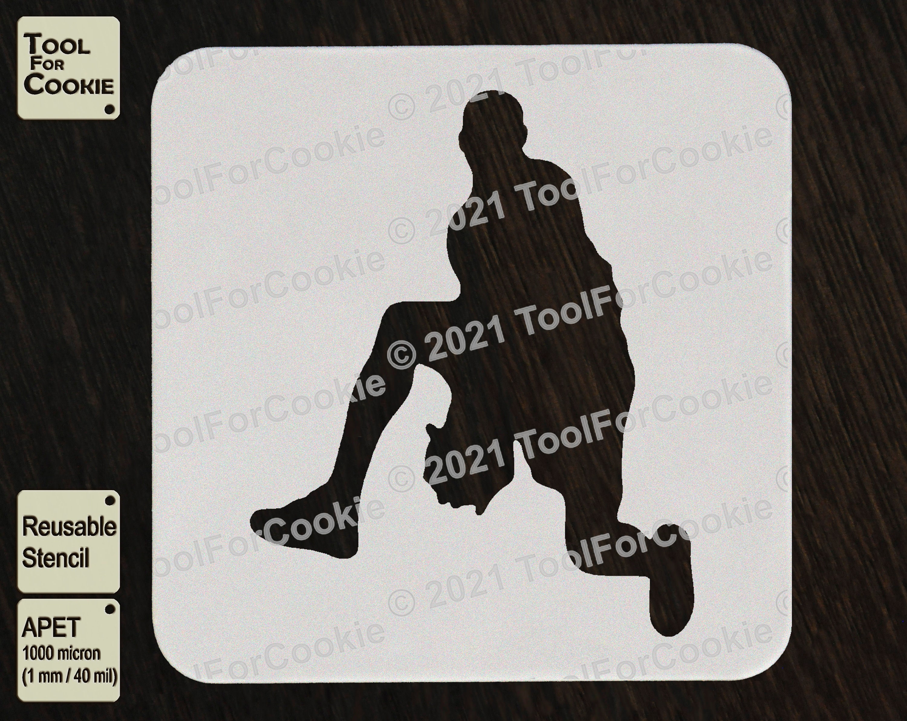 Basketball Player Stencil - Etsy