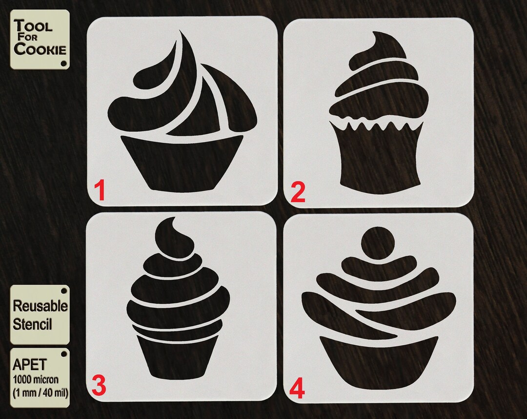 Cakes Stencil, Pie Stencil, Muffin Stencil - Etsy