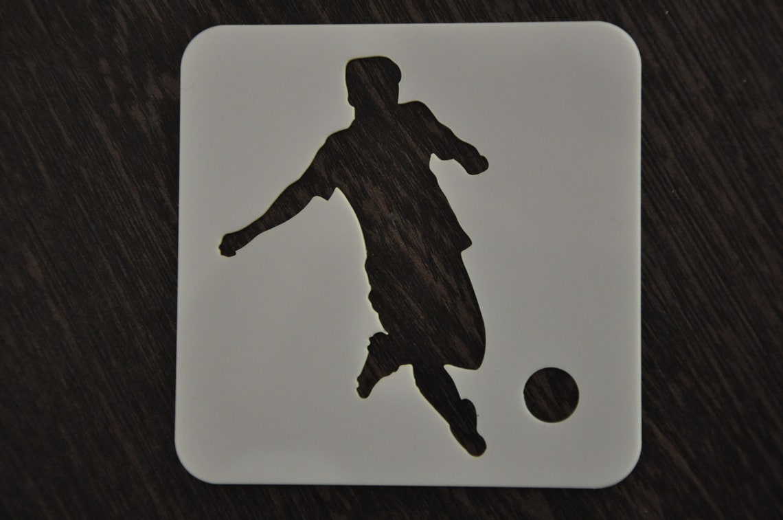 Soccer Player Stencil Football Stencil Custom Stencil Any - Etsy