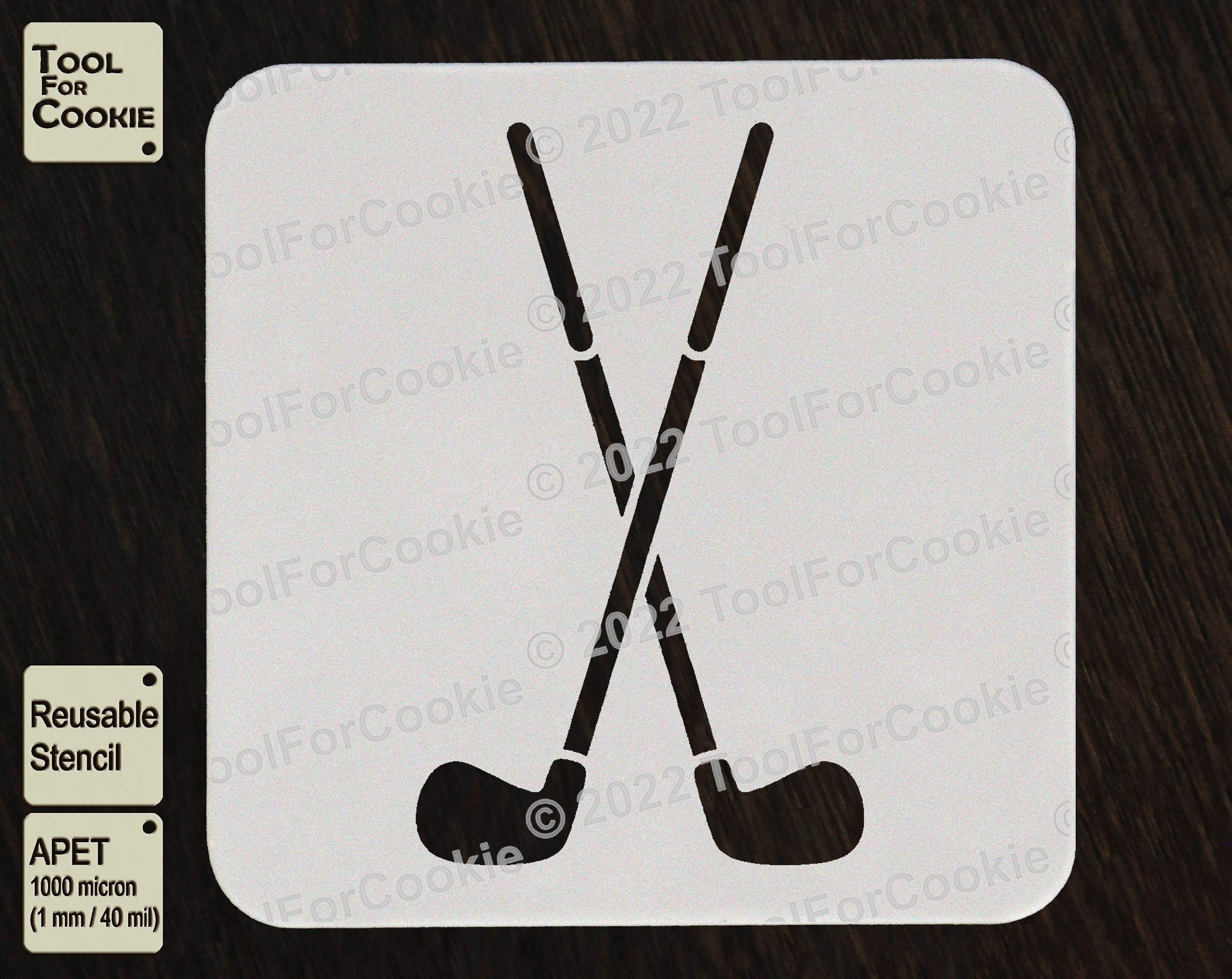 Golf Symbols Stencil - Etsy