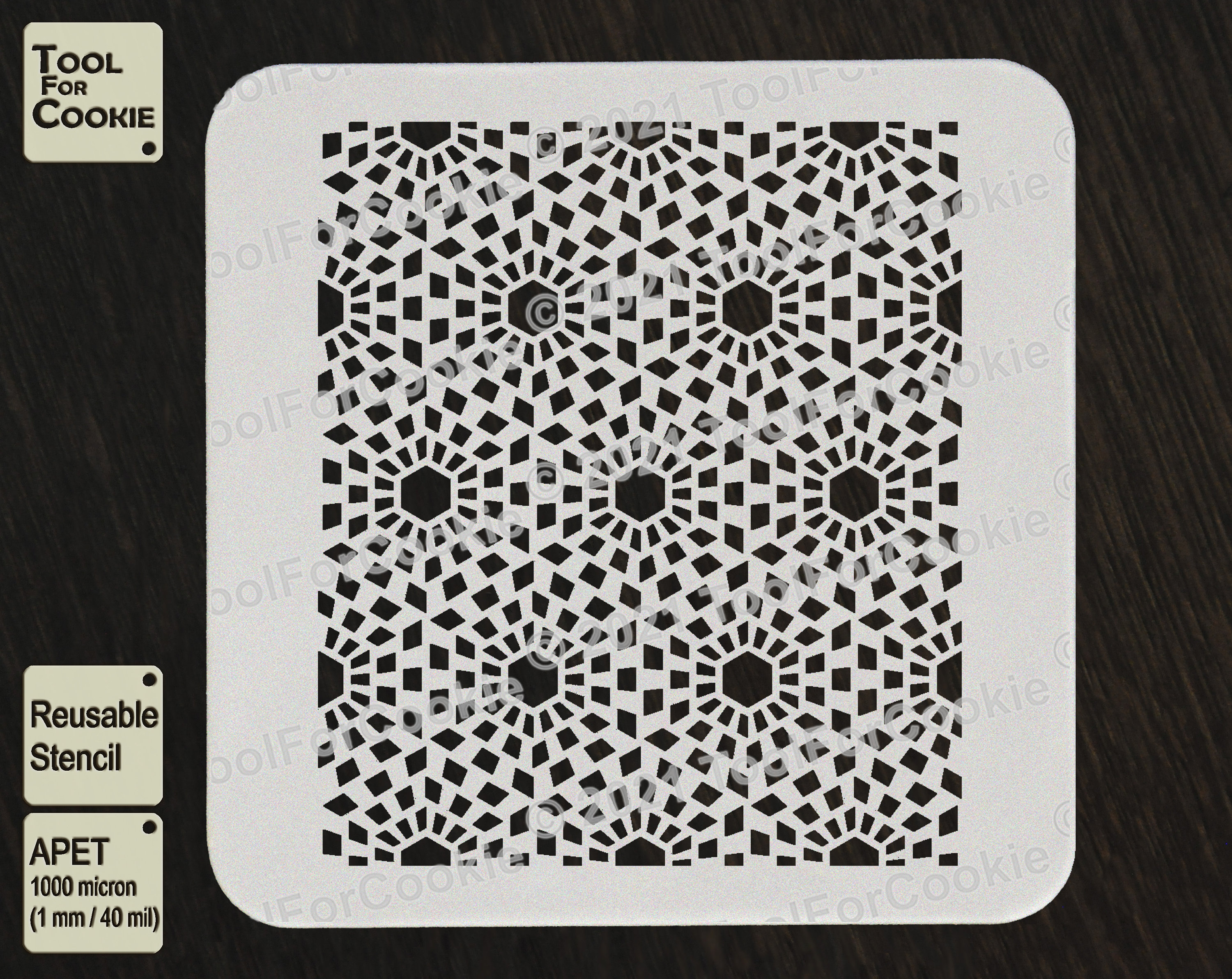 Decorative Hexagon Pattern Stencil - Etsy