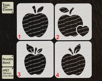 Apple Stencil | Etsy