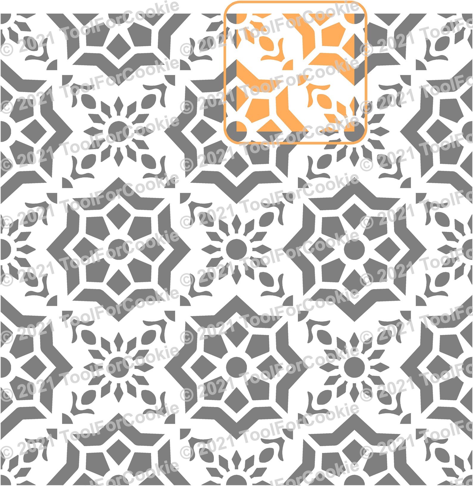 Moroccan Encaustic Tile Stencil, Pattern Stencil, Custom Stencil - Etsy