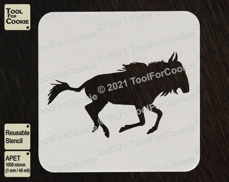 Wildebeest Stencil Antelope Gnu Stencil - Etsy