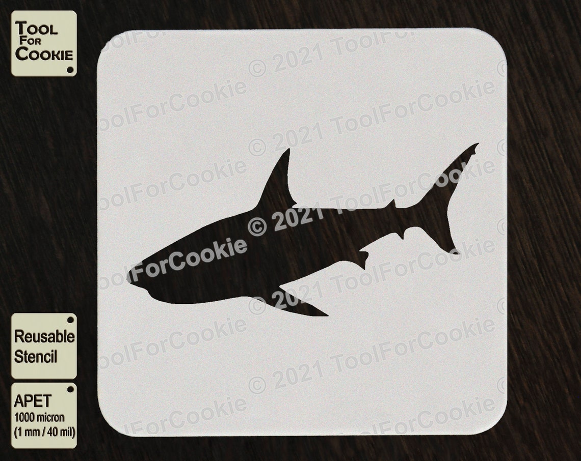 Bull Shark Stencil | Etsy