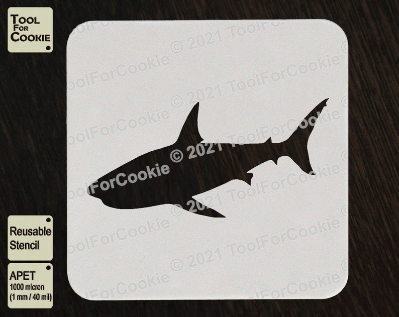 Bull Shark Stencil | Etsy