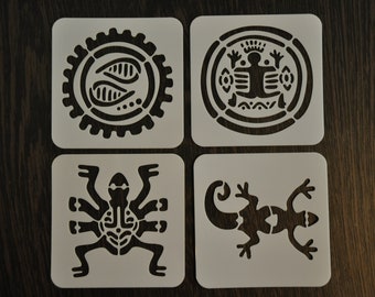 Aztec Mayan Stencil - Etsy