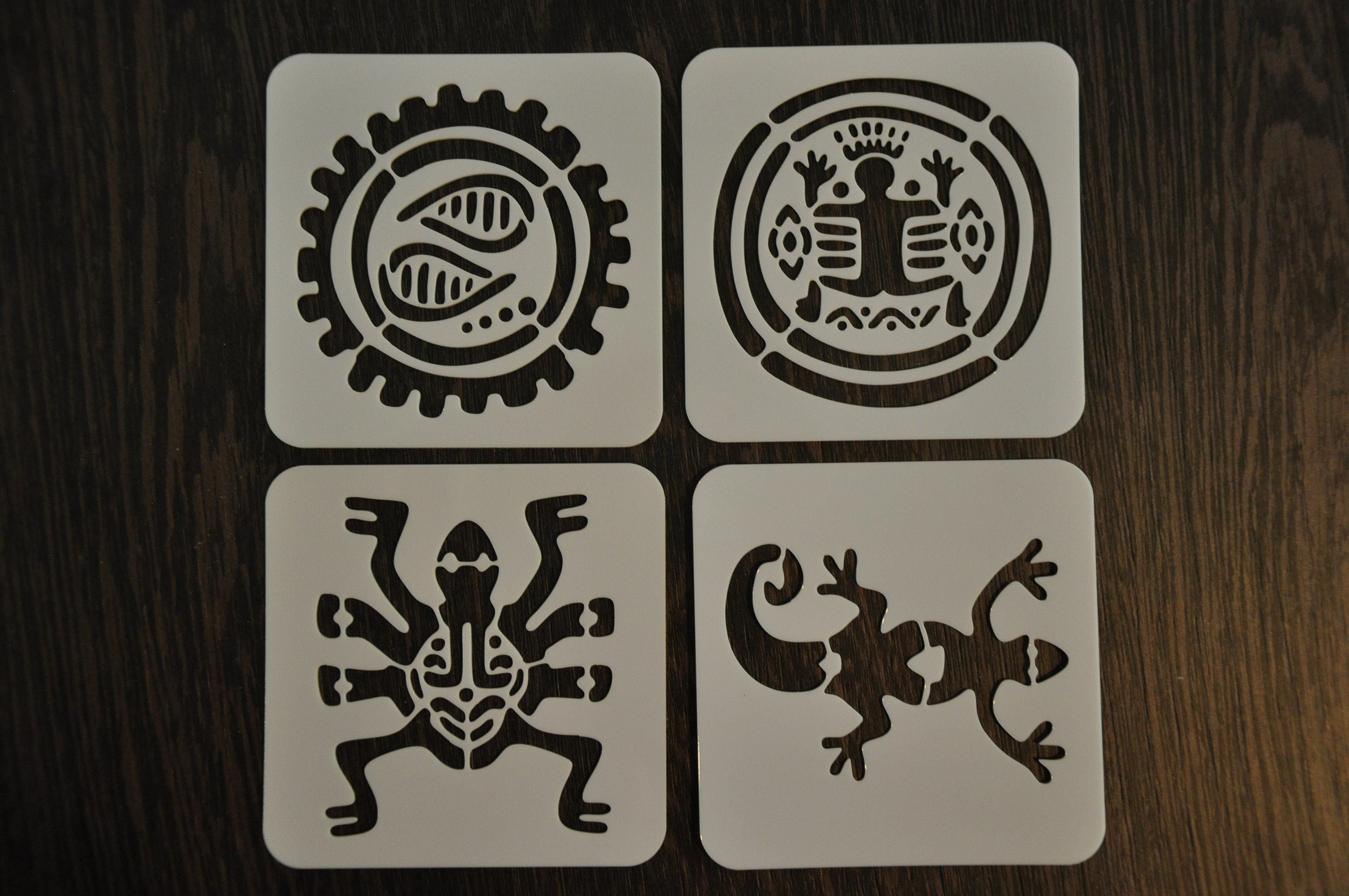 Mayan Stencil, Aztec Symbols Stencil, Custom Stencil, Any Font, Any ...