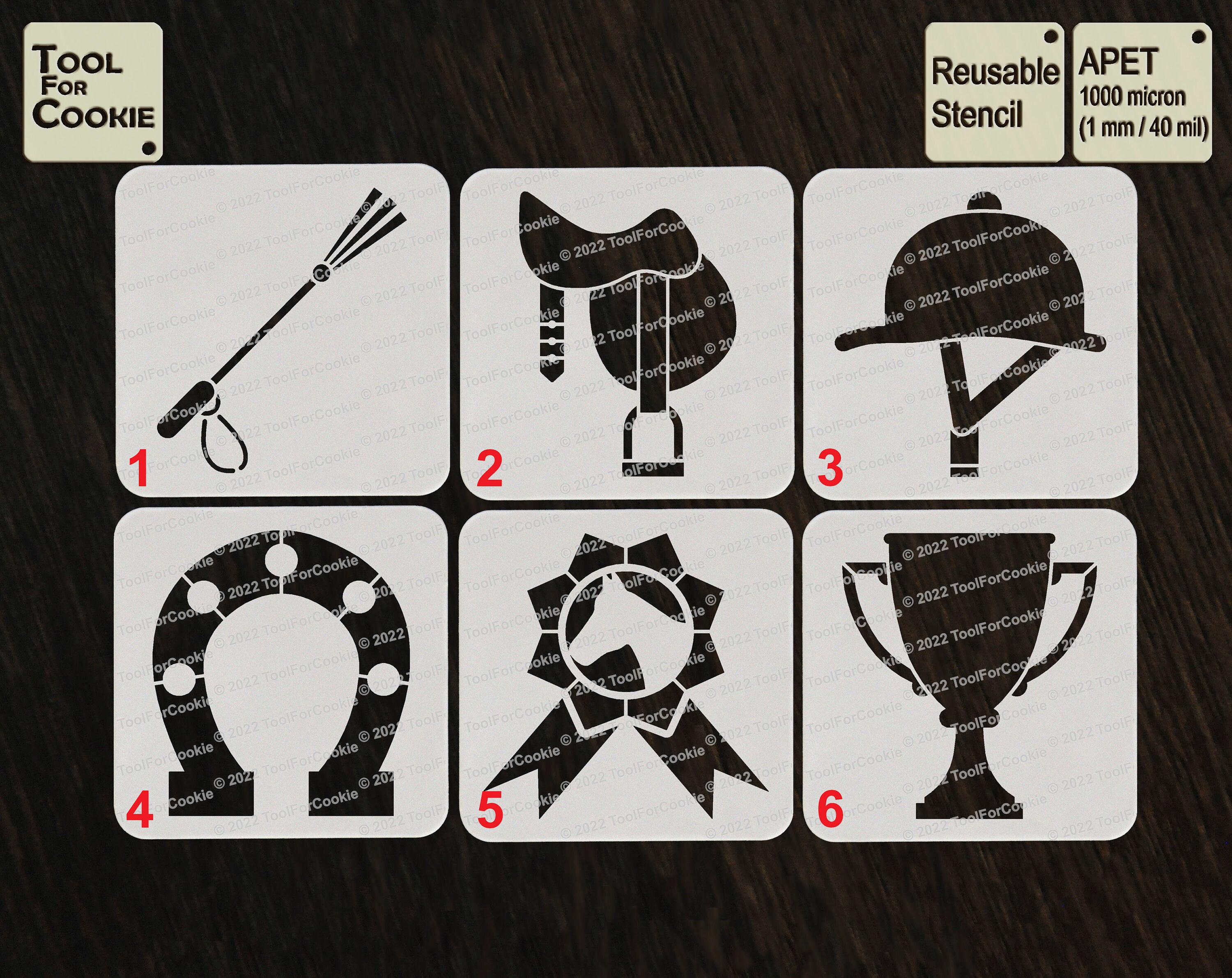 Riding Symbols Stencil | Etsy