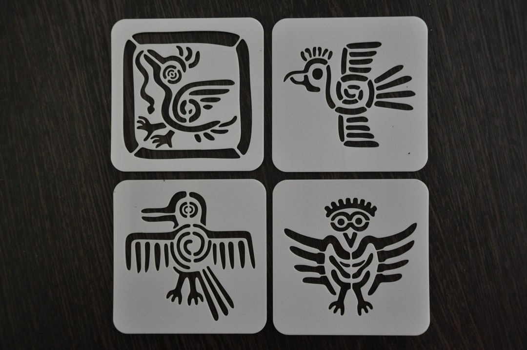 Mayan Stencil, Aztec Symbols Stencil, Custom Stencil, Any Font, Any ...